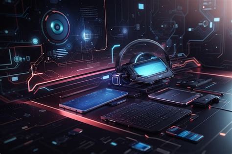 Premium Ai Image Technology Background Concept