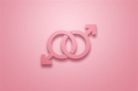 Premium Photo Two Male Signs Are Pink In Pink On A Pink The Concept Of Same Sex Relationships