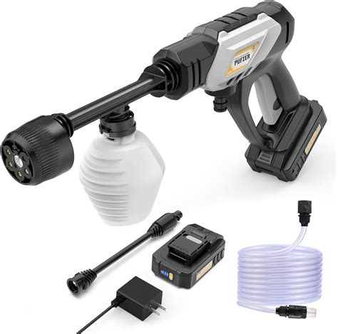 Amazon 高圧洗浄機コードレス 充電式 バッテリ式高圧洗浄機 2 つ防水型バッテリー付 常用吐出圧力2 2mpa 最大3mpa 1