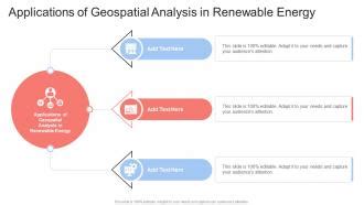 Applications Of Geospatial Analysis In Renewable Energy In Ppt Powerpoint Presentation Slide