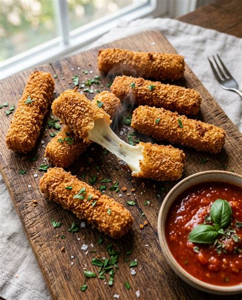 The Ultimate Baked Mozzarella Sticks Recipe Crispy Healthy