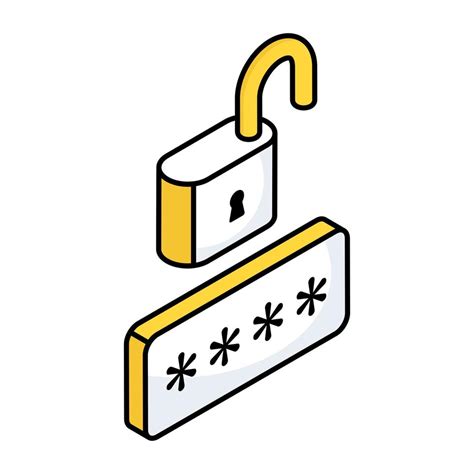 Flat Design Icon Of Password Lock 20081293 Vector Art At Vecteezy