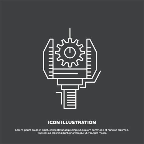 Automation Industry Machine Production Robotics Icon Line Vector Symbol For Ui And Ux