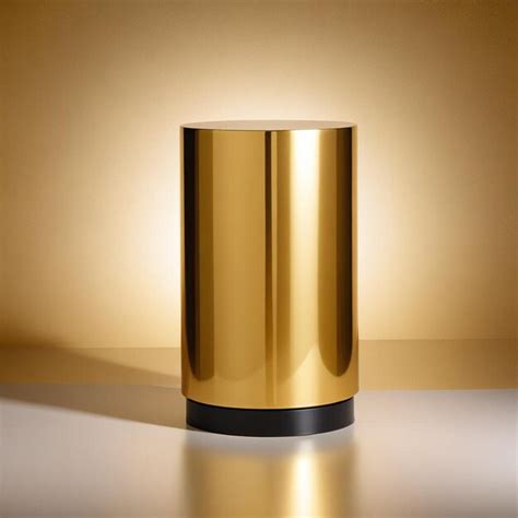 A Gold Colored Container With A Lamp Shade On It Premium Ai Generated A Gold Colored Container With A Lamp Shade On It Premium Ai Generated
