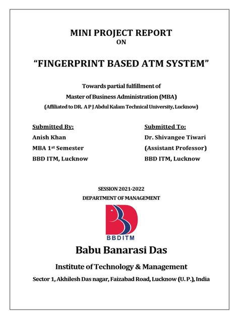 Fingerprint Based Atm System Pdf Automated Teller Machine Pricing