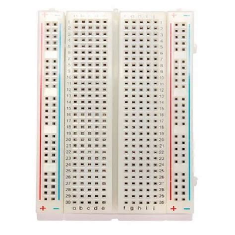 Mini Protoboard Placa De Ensaio 400 Pontos Furos Para Pequenos Circuitos E Arduinos No