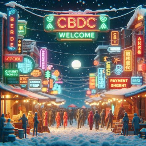 Premium Ai Image Winter Scene Small Town By Night Vendor And Shops