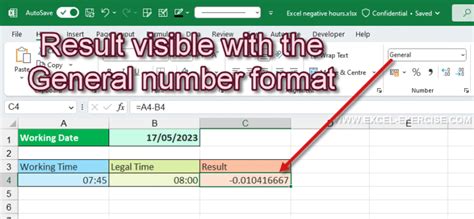 Display Negative Time In Excel