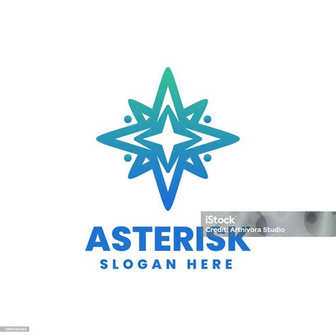 벡터 기호 일러스트 라테리스크 라인 아트 컬러풀 스타일 개념에 대한 스톡 벡터 아트 및 기타 이미지 개념 개선 경외감