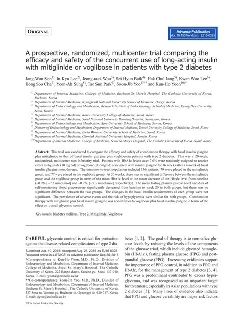 Pdf A Prospective Randomized Multicenter Trial Comparing The Efficacy And Safety Of The