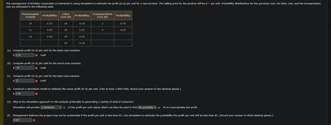 Solved Cost Are Estimated In The Following Table A