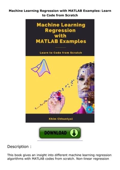 Pdfread Machine Learning Regression With Matlab Examples Learn To