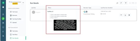 Bug Test Plan Descriptions Are Collapsed In Run Results Window · Issue 231 · Testsigmahq
