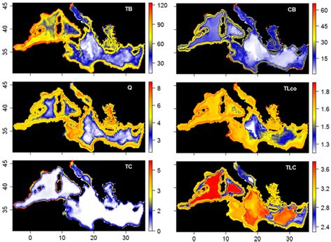 Mean 1995 2016 Of Selected Modelled Indicators Tb Total Biomass Download Scientific Diagram