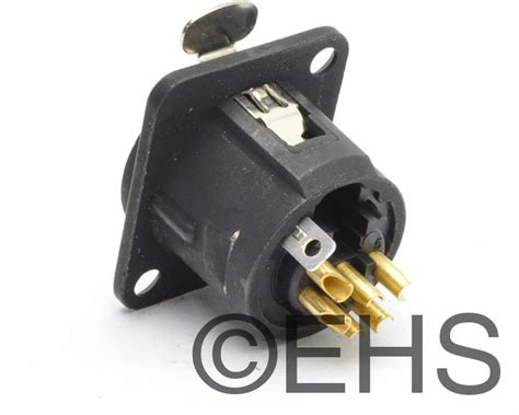 Neutrik NC6FD L B 1 Female XLR 6 Pin Panel Black Gold Event Horizon