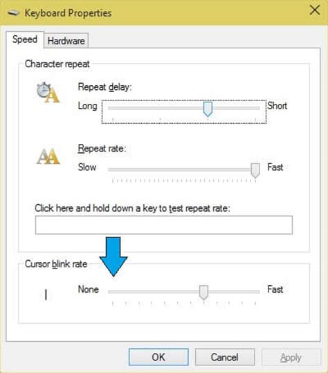 Control Cursor Blink Rate