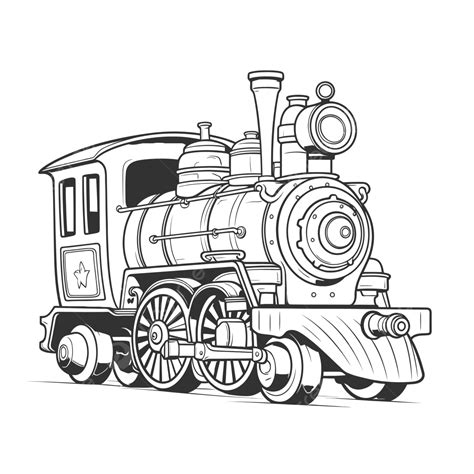 Steam Train Drawing Front View
