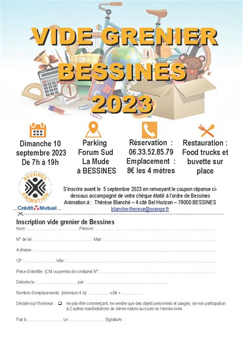 Vide Grenier Bessines Animation