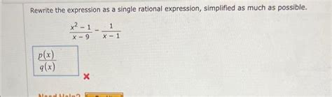 Solved Rewrite The Expression As A Single Rational