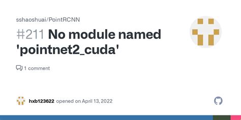 No Module Named Pointnet Cuda Issue Sshaoshuai PointRCNN GitHub
