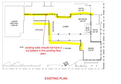 Incorrect Display Of Existing Wall Cut Pattern Autodesk Community
