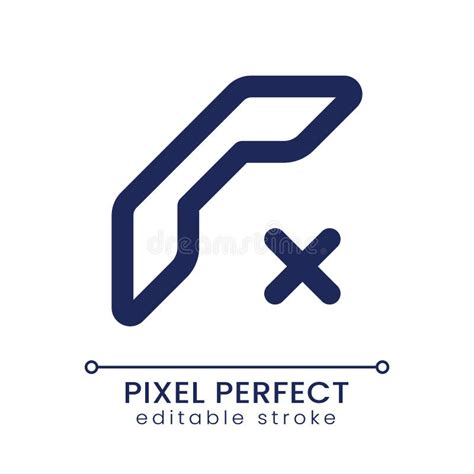 Decline Call Pixel Perfect Linear Ui Icon Stock Vector Illustration Of Decline Phone 255828134