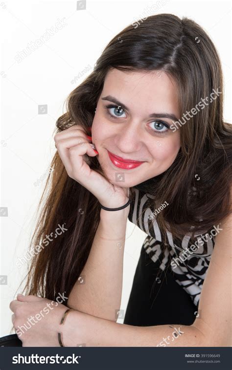 Sexy Beauty Girl Red Lips Nails Stock Photo Shutterstock