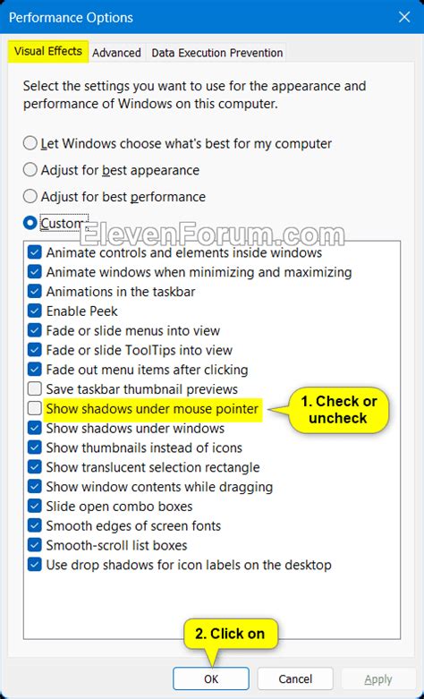 Enable Or Disable Mouse Pointer Shadow In Windows 11 Windows 11 Forum