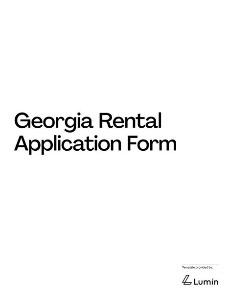 Rental Application Form Georgia Template Fill And Sign With Lumin