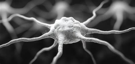 Detailed View Of A Neuron Showcasing Intricate Structures And Connections Under Microscopic