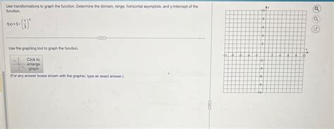 solved use transformations to graph the function determine