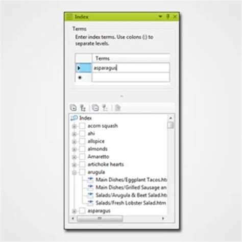 Madcap Flare 1016 The Index