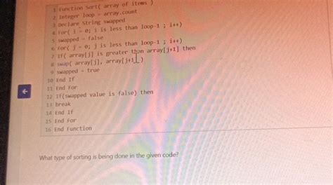 1 Function Sort Array Of Items 2 Integen 1 StudyX
