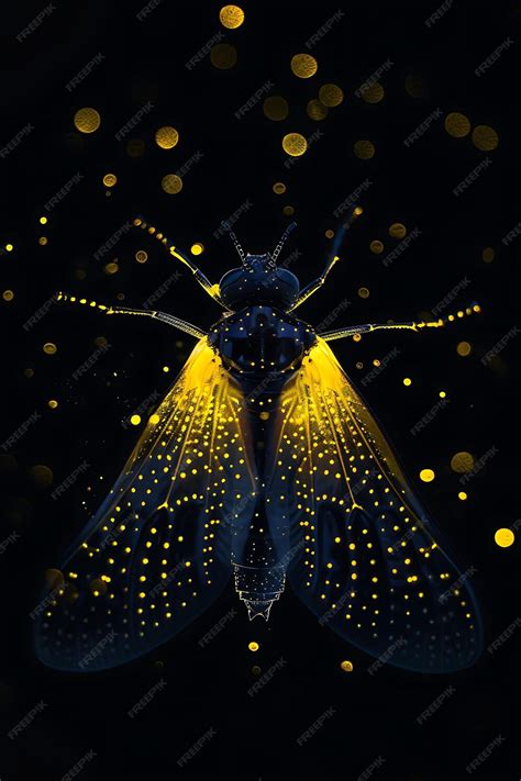 Premium Photo Firefly Glow With Bioluminescent Pulse Warm Yellow Creating Caustic Effect