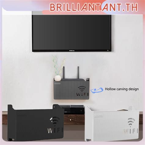 Wifi Rack Organizer Wifi Shelf Set Top Box Rack Tv Router Bracket Storage Box Wall Mounted Drill