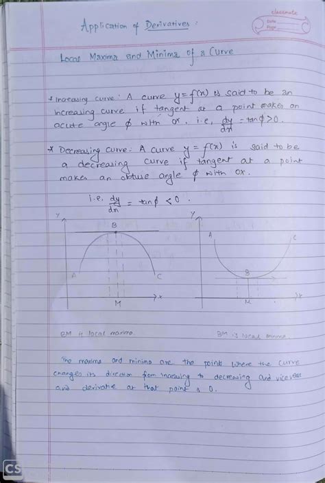 Application Of Derivatives Class Eleven Maths