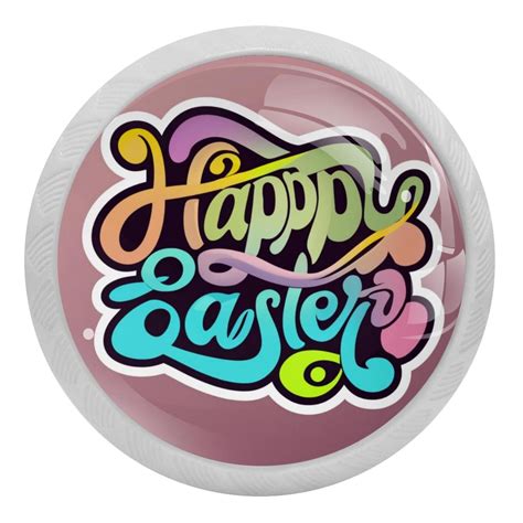 Easter Fluorescent Drawer Pulls Round 4 Pack Glow In The Dark Knobs
