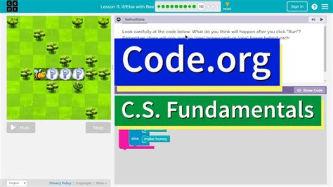 Code Org Express Lesson 15 10 If Else With Bee Answers Explained