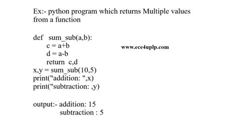 Returning Multiple Values From A Function Ece4uplp