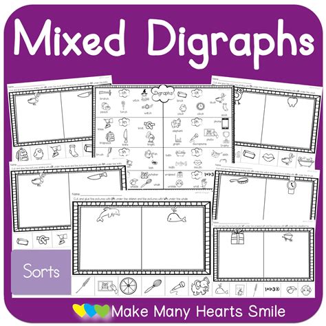 Mixed Digraphs Sorting Worksheets Digraph Tens And Ones Worksheets