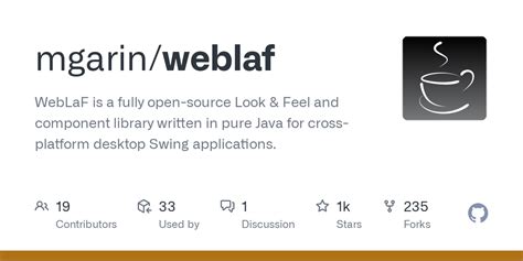 Github Mgarinweblaf Weblaf Is A Fully Open Source Look And Feel And