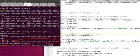 Raw Log Codespace Sdk Code Message Insufficient Funds To Pay For Fees Bcv