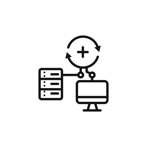 Data Sync Icon Logo Sign Outline 47567259 Vector Art At Vecteezy