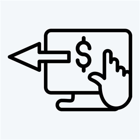 Icon Online Banking Suitable For Education Symbol Line Style Simple Design Editable Design