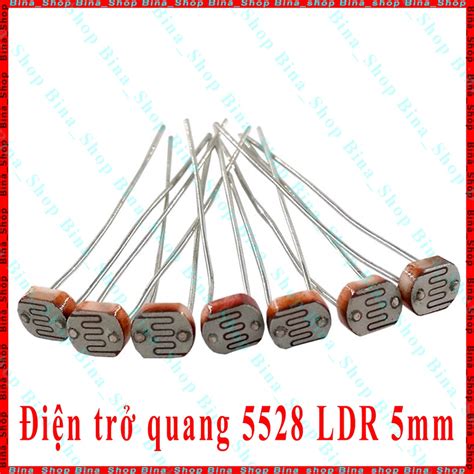 10 Con Điện Trở Quang 5528 Ldr 5mm Quang Trở Cảm Biến ánh Sáng Cho