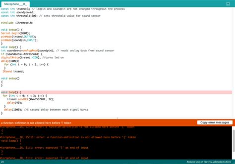 Error A Function Definition Is Now Allowed Here Before Token R