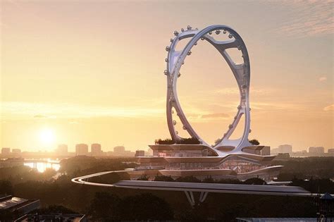 چشم دوقلو سئول ؛ بلندترین چرخ و فلک دو حلقه جهان عکس