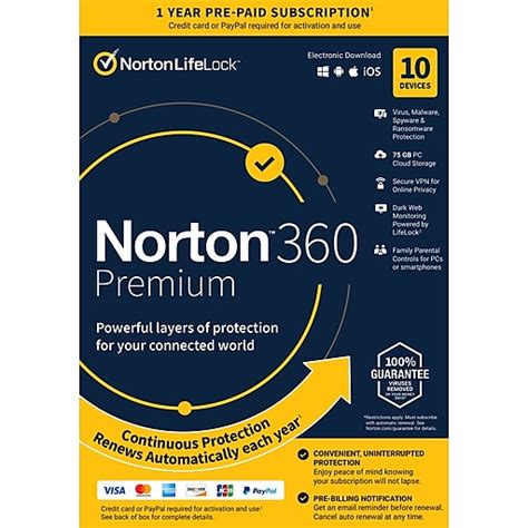 Norton 360 Premium For 10 Devices Windows Mac Android Ios Dvd Download 21392060 At Staples
