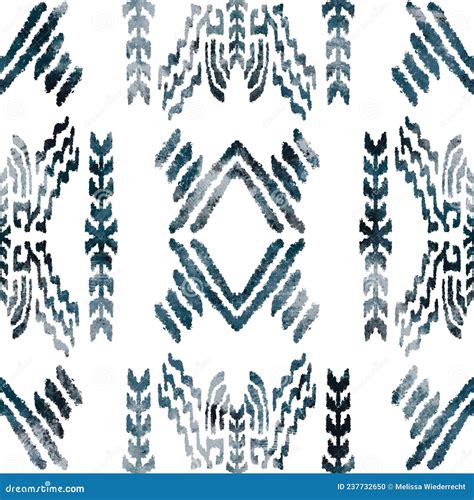 Seamless Navy Blue And White Abstract Grungy Seamless Surface Pattern