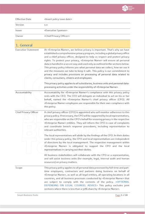 Etsy Gdpr Privacy Policy Template